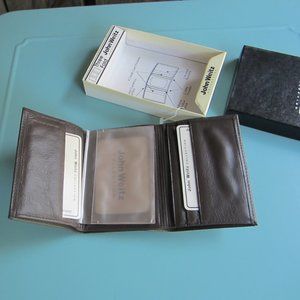 John Weitz | Bags | New Mens Brown John Weitz Collection Trifold Wallet ...